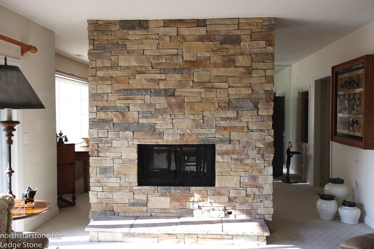 Ledgestone Fireplace Picture Gallery - North Star Stone
