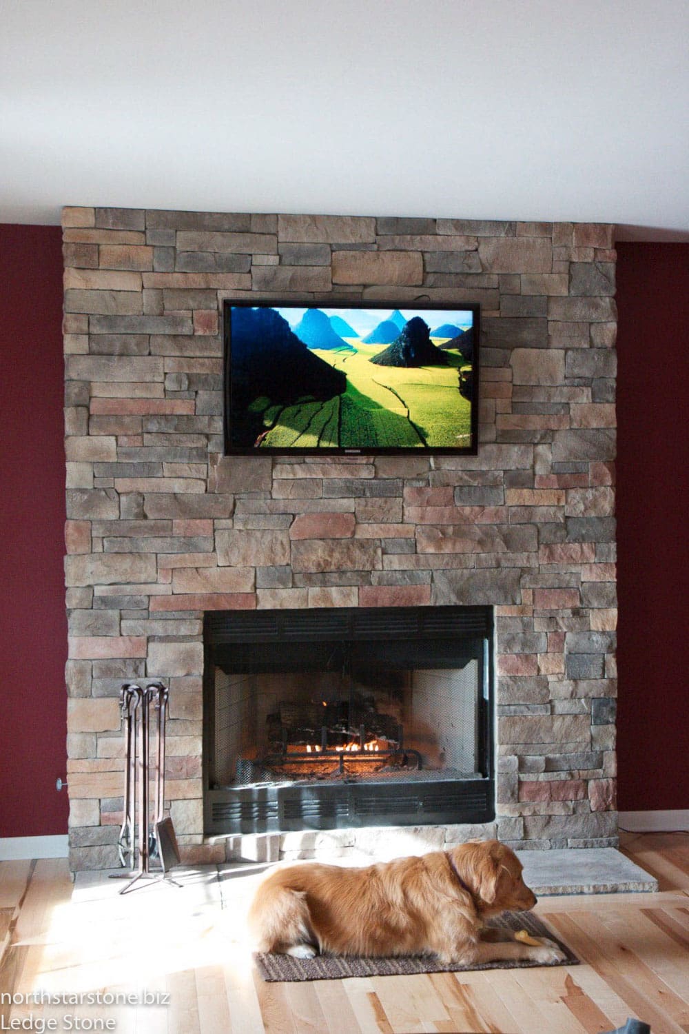 Ledgestone Fireplace Picture Gallery - North Star Stone